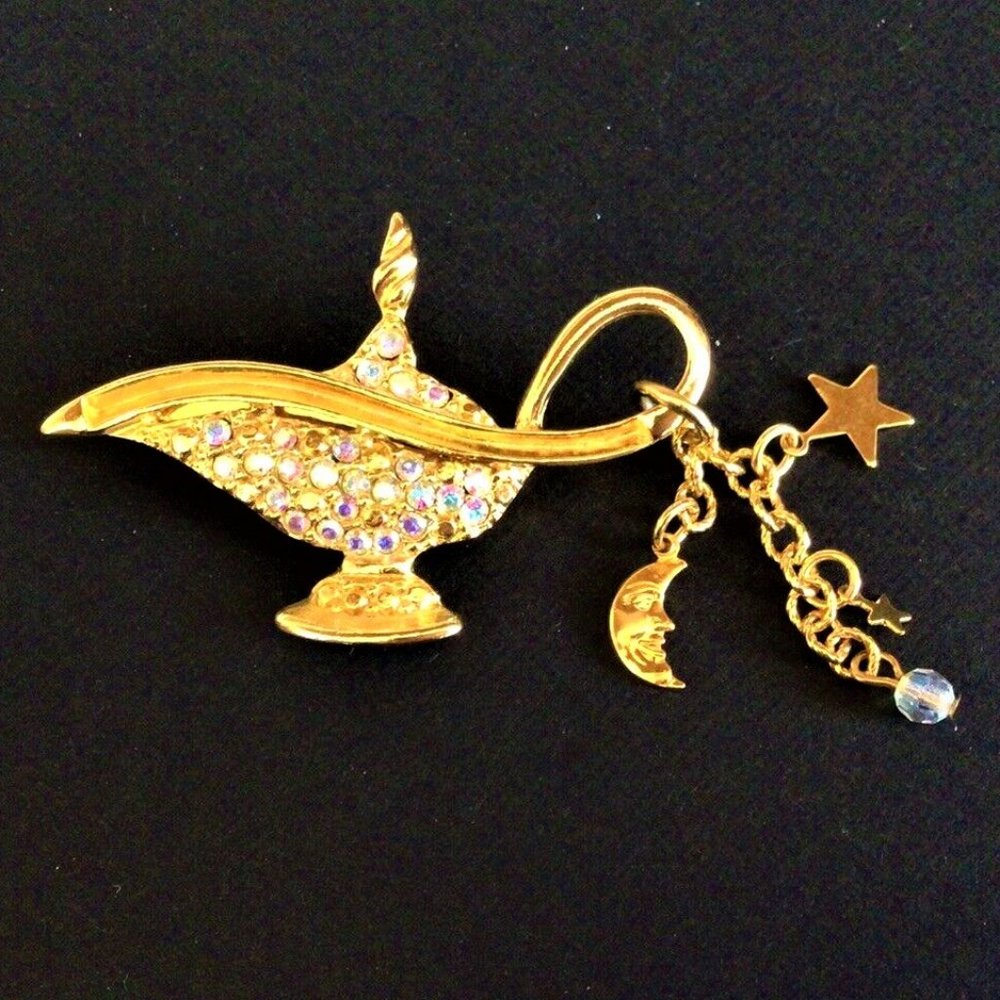 Kirks Folly Gold Magic Genie Alladin Wish Lamp Arora … - Gem